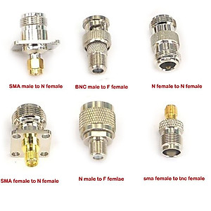 onelinkmore SMA to N BNC TNC F Type Adapter Kit, 20 Type Adapters, Male to Female Coaxial Connectors