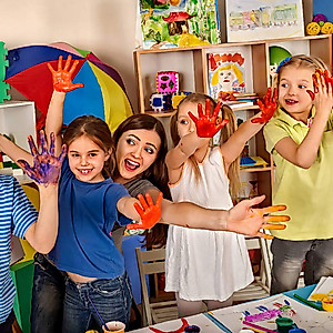 Finger Paint for Toddlers Non-Toxic Washable, 6 Bright Colors Painting for Kids DIY Crafts Painting, School Painting Supplies, Gifts for Kids (6 x 35ml)