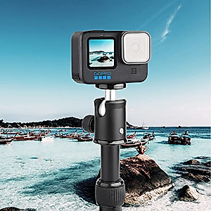 HSU Replacement Folding Fingers Compatible with Go Pro Hero 11 Hero 10 Hero 9 Hero 8 Black Max, Replacement Adapter Mount with 1/4 Tripod Connector Port for Housing Handle Monopod Mount