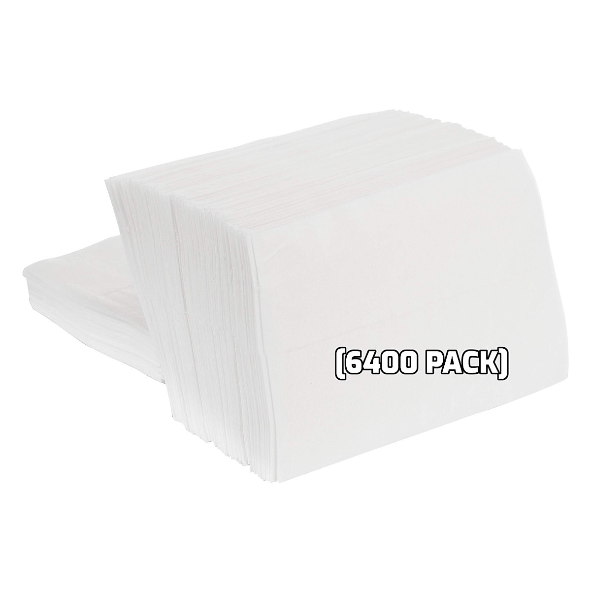 EcoQuality Low Fold Dispenser Napkins, 1-Ply, 3 1/2 x 5 in., White 6400/pk, Dispenser Napkin Refill, Everyday Napkins, Perfect for Restaurants, Diners, Bodegas & Home