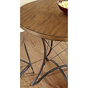 Steve Silver Company Adele Round Counter Dining Table, Brown