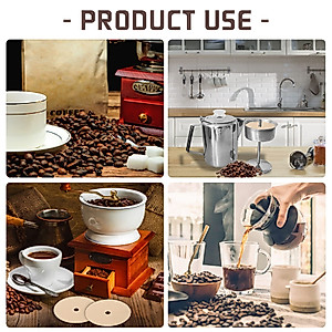 200 Count Percolator Coffee Filters, 3.75 Inch Natural Unbleached Disposable Coffee Filter Disc Coffee Filters for Camping Coffee Pot Home Office Use