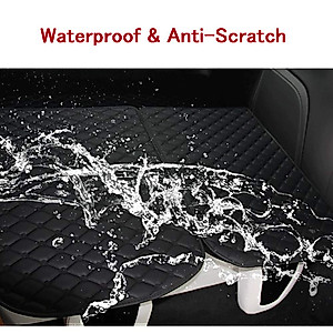 2 Pieces Car 2rd Row Seat Back Protector Mat Pad for Tesla Model S, Black