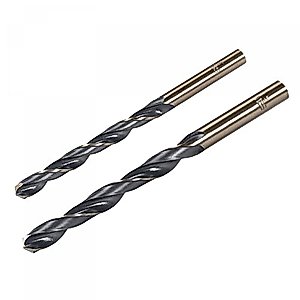 uxcell Drill Bits Set 7mm 9mm, Titanium Nitride Coated High Speed Steel 4341 Straight Round Shank Drilling Cutter for Stainless Steel Alloy Copper, 4pcs