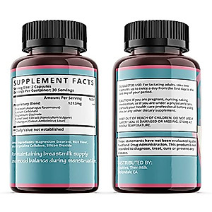 Cookies, Then Milk Quick Boost Lactation Capsules, Pumping & Breastfeeding Supplement Support for Breast Milk Supply, Lactation Support Capsules, Quick Boost Period Caps