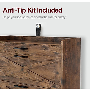 Hooseng Shoe Cabinet, Wooden Shoes Rack Shoe Storage Cabinet with 2 Flip Drawers & 1 Small Drawer Small Shoe Rack Organizer Freestanding Tipping Bucket Shoe Rack for Entryway, Hallway, Rustic Brown