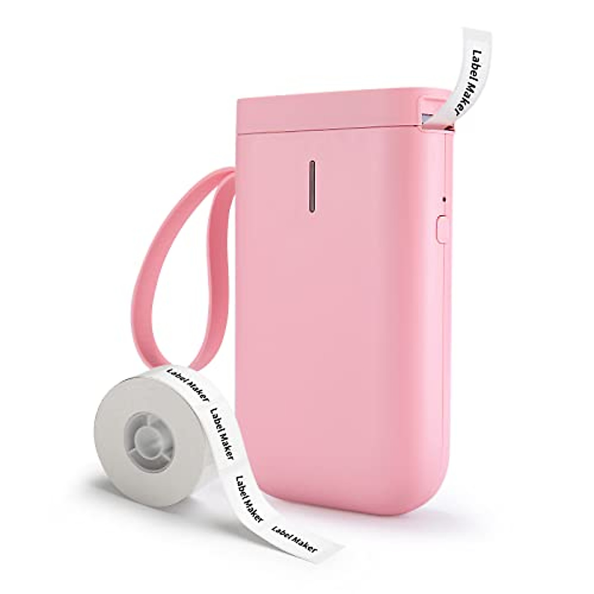 DEEPIN Label Maker Machine Portable Bluetooth Label Maker with Tape, Thermal Label Printer Multiple Templates for Phone, Mini Label Sticker Printer for Business Office Organization Pink