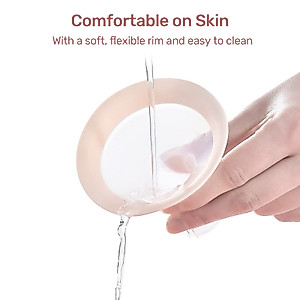 NCVI Replacement Flanges 21mm Compatible with 8780/8782/8100/8102/8122/8116/8128/8129, Breast Pump Accessories, BPA Free, 2 PCS (21mm Flange)