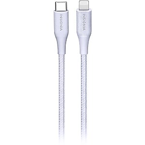 Insignia - 5' Lightning to USB-C Charge-and-Sync Cable - Purple