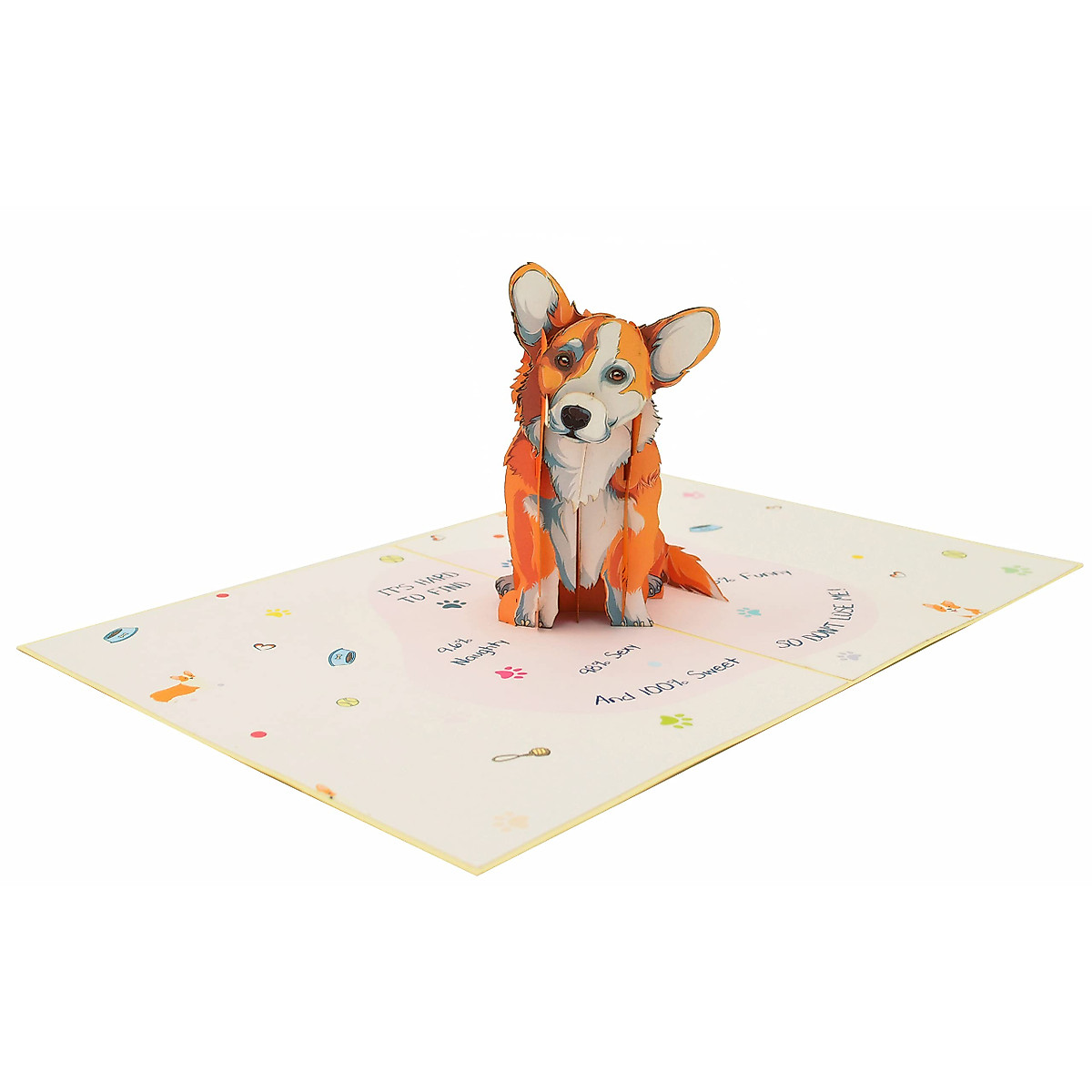 OPOPUP Corgi Dog Pop Up Card come Magic Flying Butterfly- Card Dog Loving Friends, Christmas, Birthday, Thank You Card, Mother's Day, Father's Day, All Occasions.