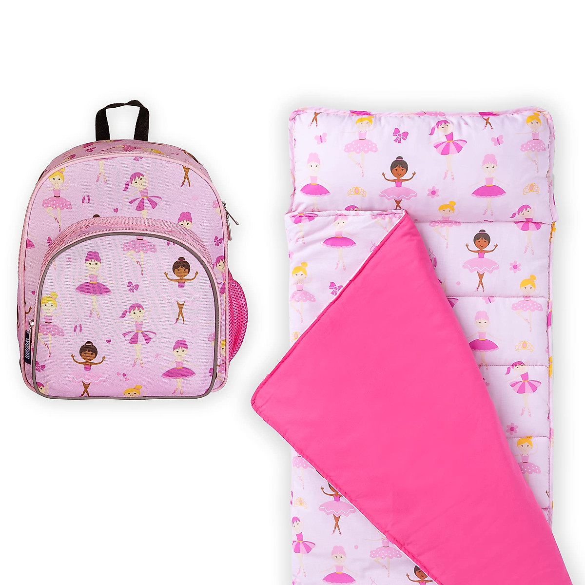 Wildkin 12 Inch Backpack Bundle with Original Nap Mat (Ballerina)