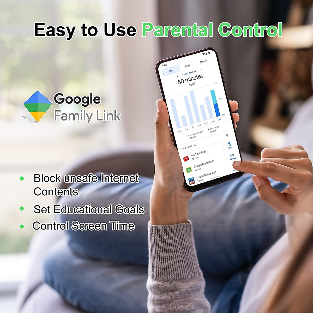 Contixo Kids Tablet V10, 7-inch HD, Ages 3-7, Toddler Tablet with Sleeve Bag Bundle, Learning Tablet Set for Children - Green