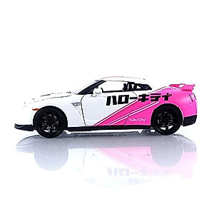 Jada Toys Toyko Speed 1:24 2009 Nissan GT-R R35 Die-cast Car & Hello Kitty Racing Figure, Toys for Kids and Adults