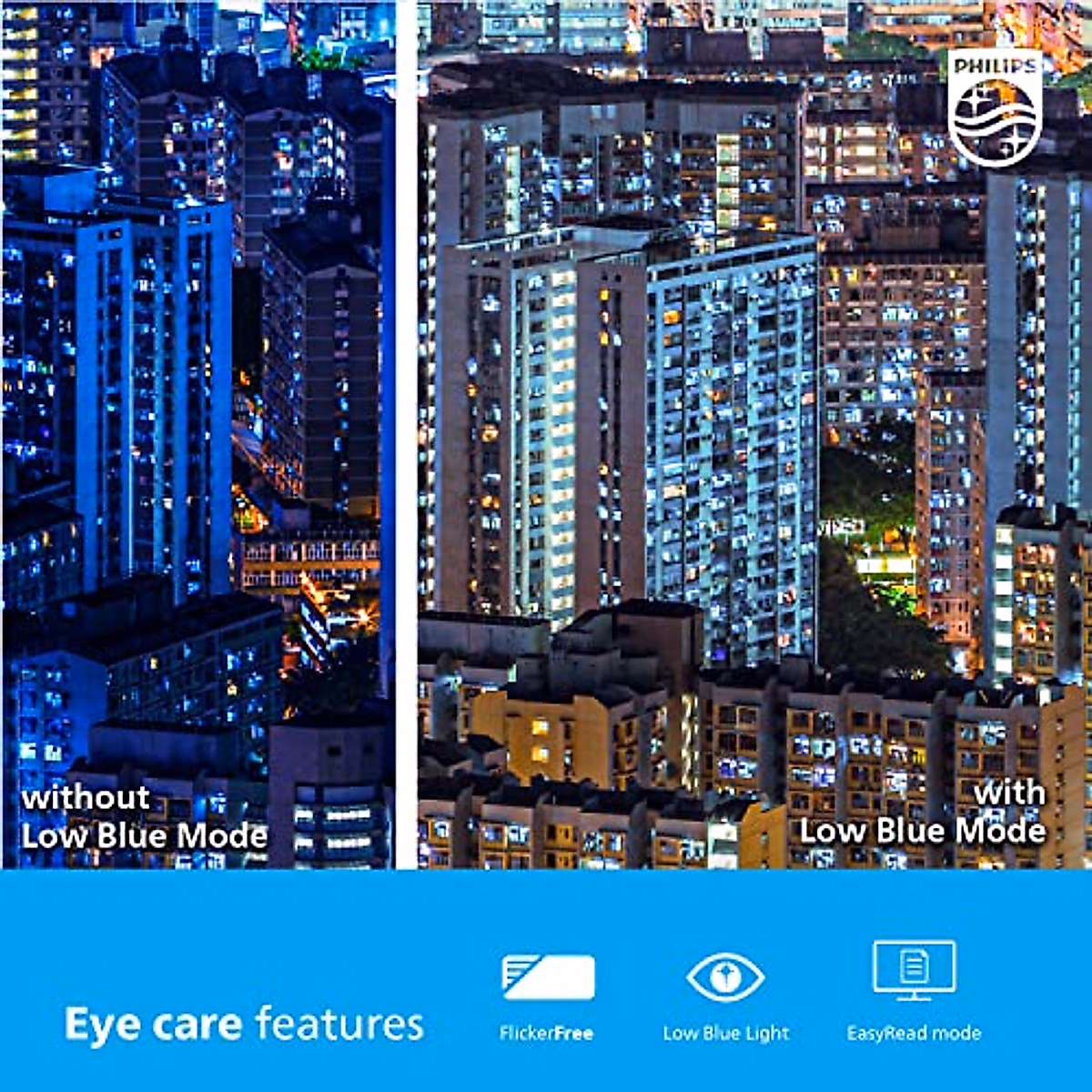 PHILIPS Computer Monitors 22 inch Class Thin Full HD (1920 x 1080) 75Hz Monitor, VESA, HDMI & VGA Port, 4 Year Advance Replacement Warranty, 221V8LN