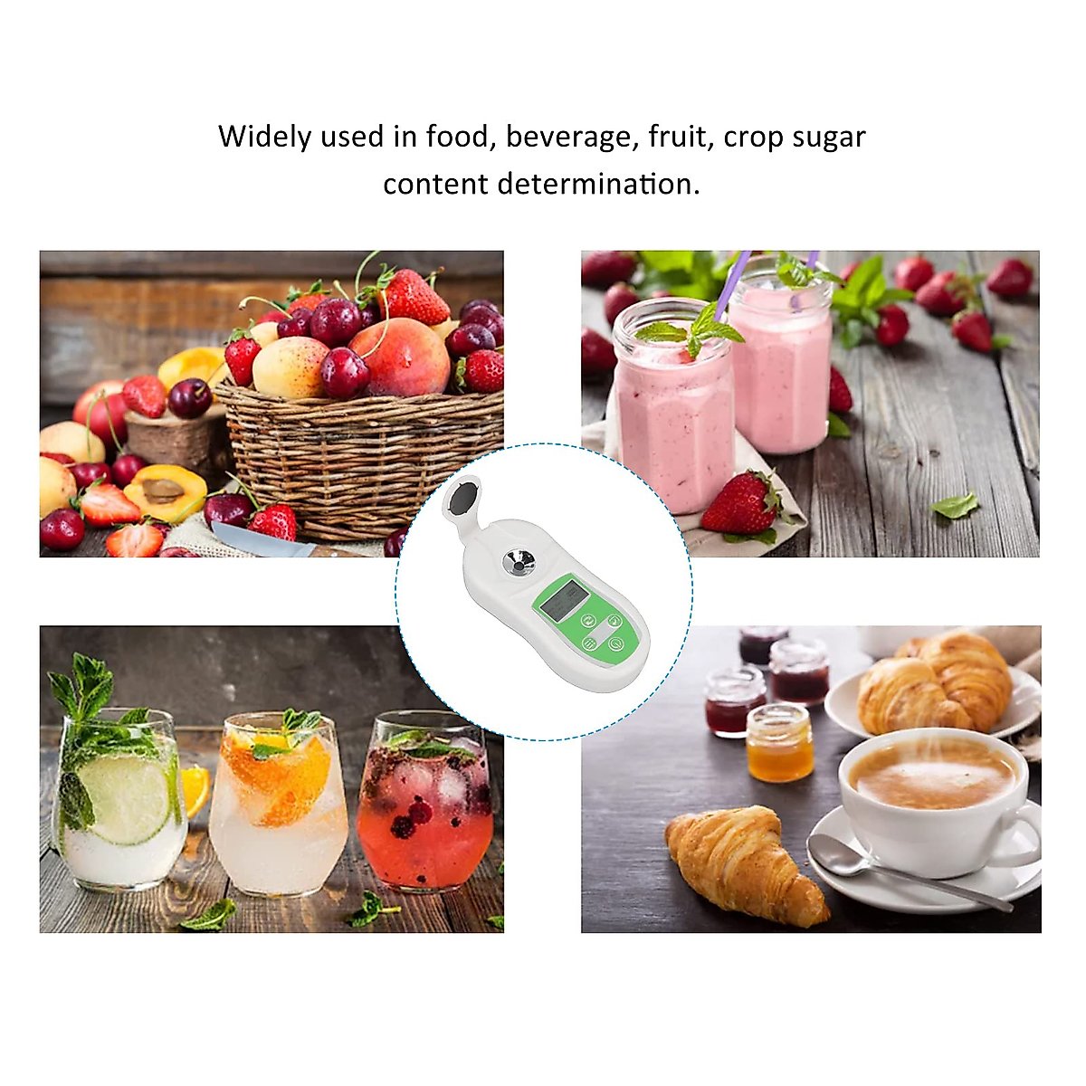 Jeanoko 0鈥?2锛?Brix Meter Refractometer Portable Handheld Brix Reader Tester with ATC Tester High Accuracy Sugar Meter for Fruit Beverage Sugar Content Measuring