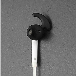 ALXCD Replacement Ear Tips for Level U Headphone S7 Earphones, 6 Pairs Anti-Slip Earbud Tips, [6+6S](Black)