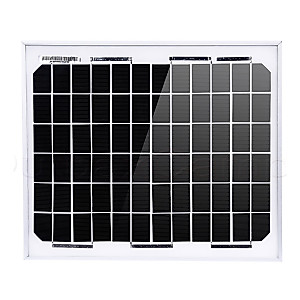 NUZAMAS 10W 12V Solar Panel Aluminium Frame Battery Charger Home Off Grid Caravan Boat Shed Car Motorhome Camping Fishing Hunting Portable Power