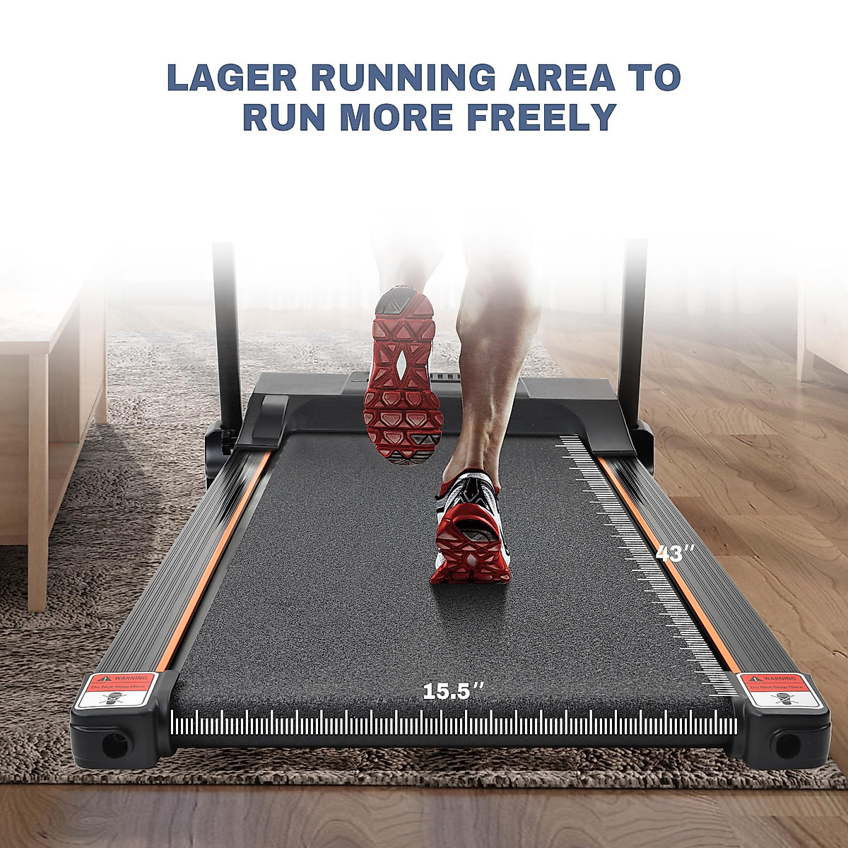 Merax Folding Electric Treadmill with Incline 2.5HP Energy Saving 12 Preset Programs Running Walking Jogging Machine for Home Office Indoor Cardio Exercise