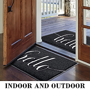 Door Mat (30"x17.5"), Durable Floor Mat Front Door Mat Welcome Door Mats Outdoor Rug Indoor Non-Slip Door Mat for Entryway, Home Entrance, Patio, High Traffic Areas