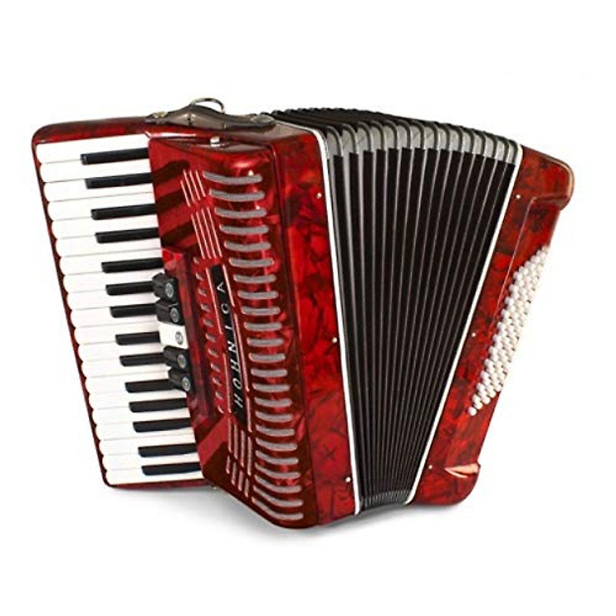 HOHNER 1305-RED Hohnica 72 Bass 34-Key Entry Level Piano Accordion Range G to E