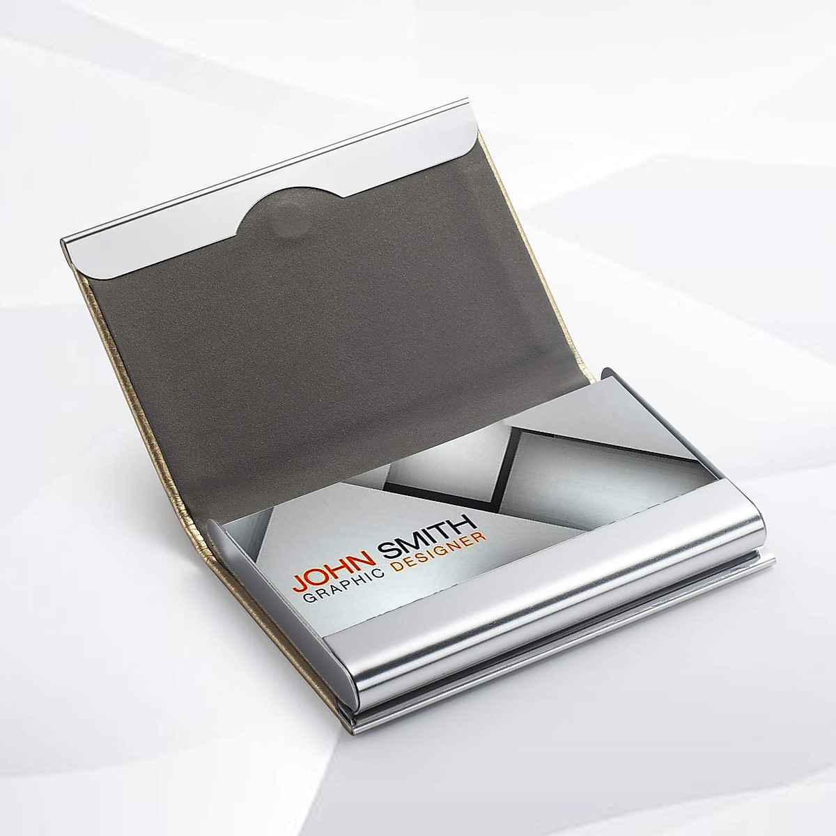 MOTYAWN Business Card Holder, Name Multi Cards Case, Pink Luxury PU Leather Credit Card ID Case - Protector Business Name Card Holder Slim Metal Wallet Pocket Holder Case for Women & Men