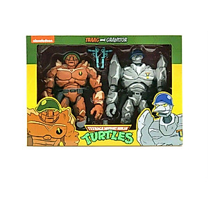 NECA Teenage Mutant Ninja Turtles Traag and Granitor 7" Action Figure 2 Pack Target Exclusive