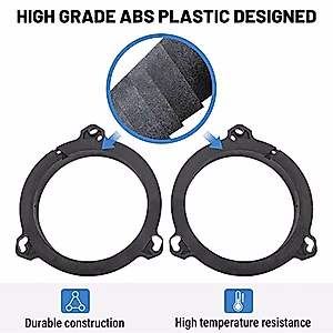 RED WOLF Car Door Speaker Adapter Spacer Ring Compatible with Nissan Frontier Altima Sentra 2004-2019, KIA K2 2011-2019, Infiniti Q25 2011-2021 6.5" Aftermarket Speaker Adapter Bracket Installation
