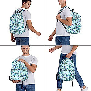 Nmbvcxz Sea Turtle Backpack for Women 17 inch Travel Casual Laptop Backpack Lightweight Waterproof Durable Hiking Daypack