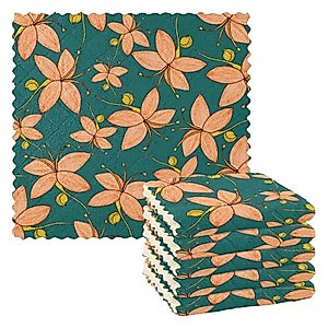 FRODOTGV Creative Pattern Flowers Ethnic Style Kitchen Accessories for Cooking New Home Tea Towel Kitchen Terry Dish Cloth Farmhouse Kitchen Hand Towels