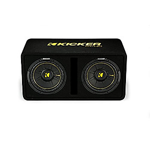 Kicker 44DCWC102 Dual CompC 10" Subwoofers in Vented Enclosure, 2-Ohm
