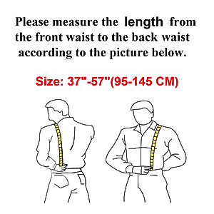 PAHVRION Y Back Hidden Suspenders for Men, Invisible Suspender for Untucked Men Adjustable Under the Shirt Suspenders