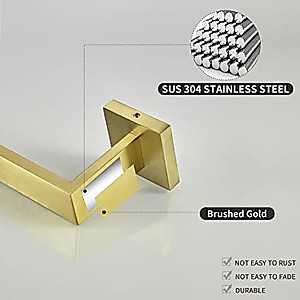 WINCASE Bathroom Hardware Set Gold, Brushed Bath Towel Bar Set 24 Inch, Wall Mounted Bathroom Accessories SUS 304 Stainless Steel