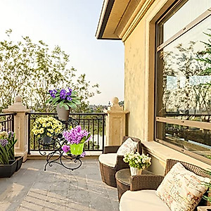 HLC 3 Tier Tall Plant Stand Outdoor Flower Stand Flower Pot Holder Display for Patio Garden Corner Balcony Living Room