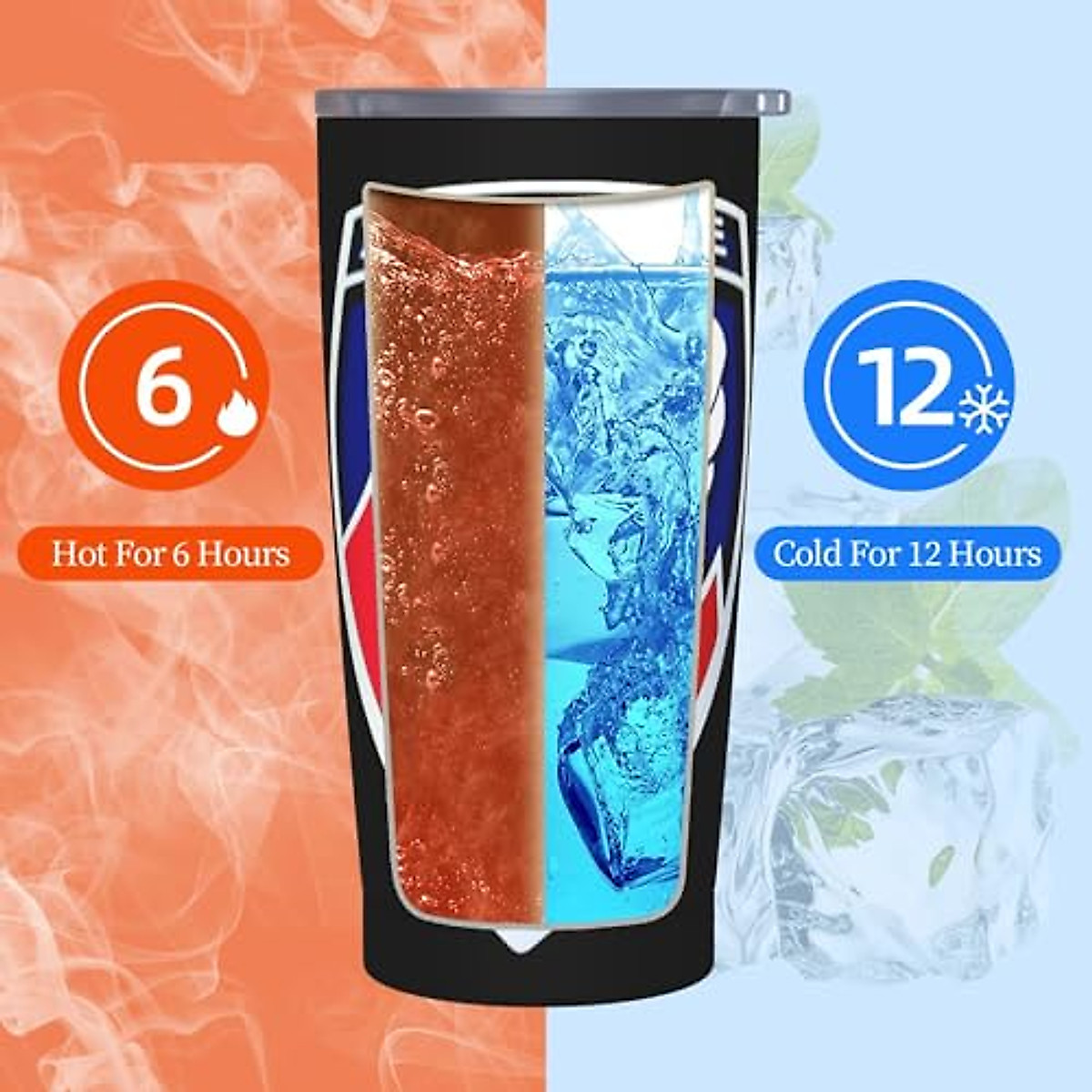 DEUASS 187th Infantry Regiment Insignia 20oz Tumbler With Lid And Straw Stainless Steel Vacuum Insulated Coffee Travel Mug Thermal Cup For Outdoor