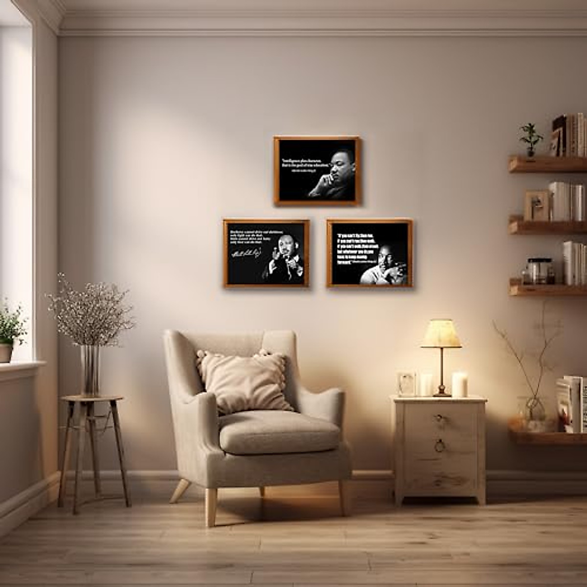 Love-Character-Keep Moving- Martin Luther King Jr.- Inspirational Wall Art Decor, Vintage Famous Quotes Art Prints, Ideal For Home & Office Decor. Great Gift For MLK Jr. Fans. Unframed-8x10 (3-PK)