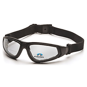 Pyramex XSG Reader Safety Glasses, Black Frame/Clear Anti-Fog + 2.0 Lens