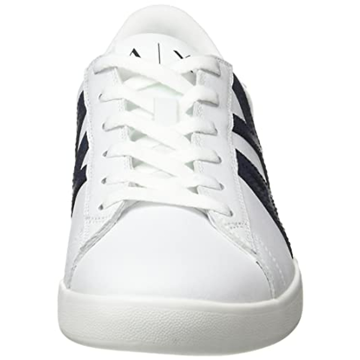 A|X ARMANI EXCHANGE Men's Classics Sneaker, Opt White + Navy + R, 6
