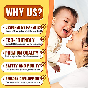 caaocho Pure Natural Rubber Sensory Ball Rainbow 4" - BPA Free Baby Ball Toy, for Sensory Play, Perfect Bouncer, Gentle Squeaking