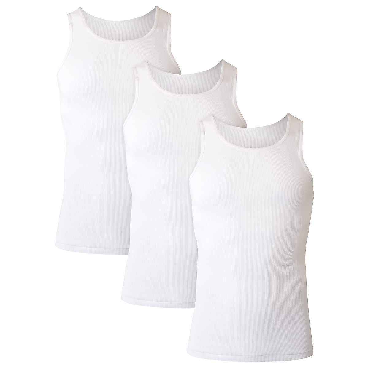 Hanes mens Comfortsoft Moisture Wicking Tagless Tank Undershirts - Multipacks undershirts, White 3-pack, XX-Large US