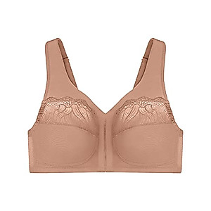 Glamorise Full Figure Plus Size MagicLift Natural Shape Front-Closure Bra Wirefree #1210