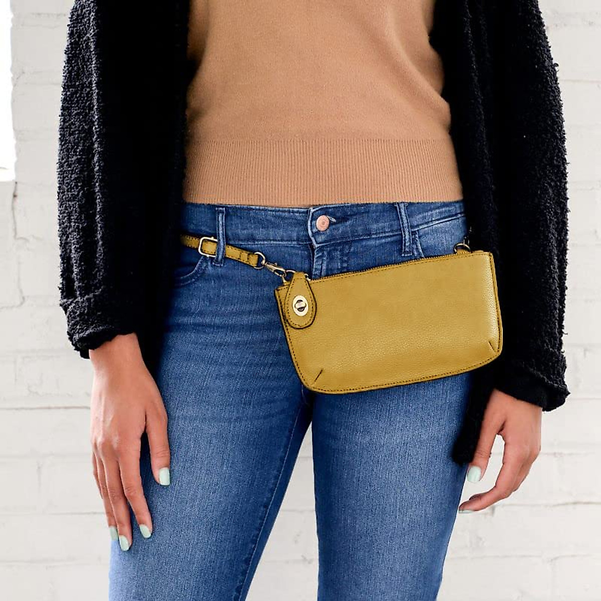 Joy Susan Women's Fashion Purse Mini Crossbody Wristlet Clutch Handbag - Butter