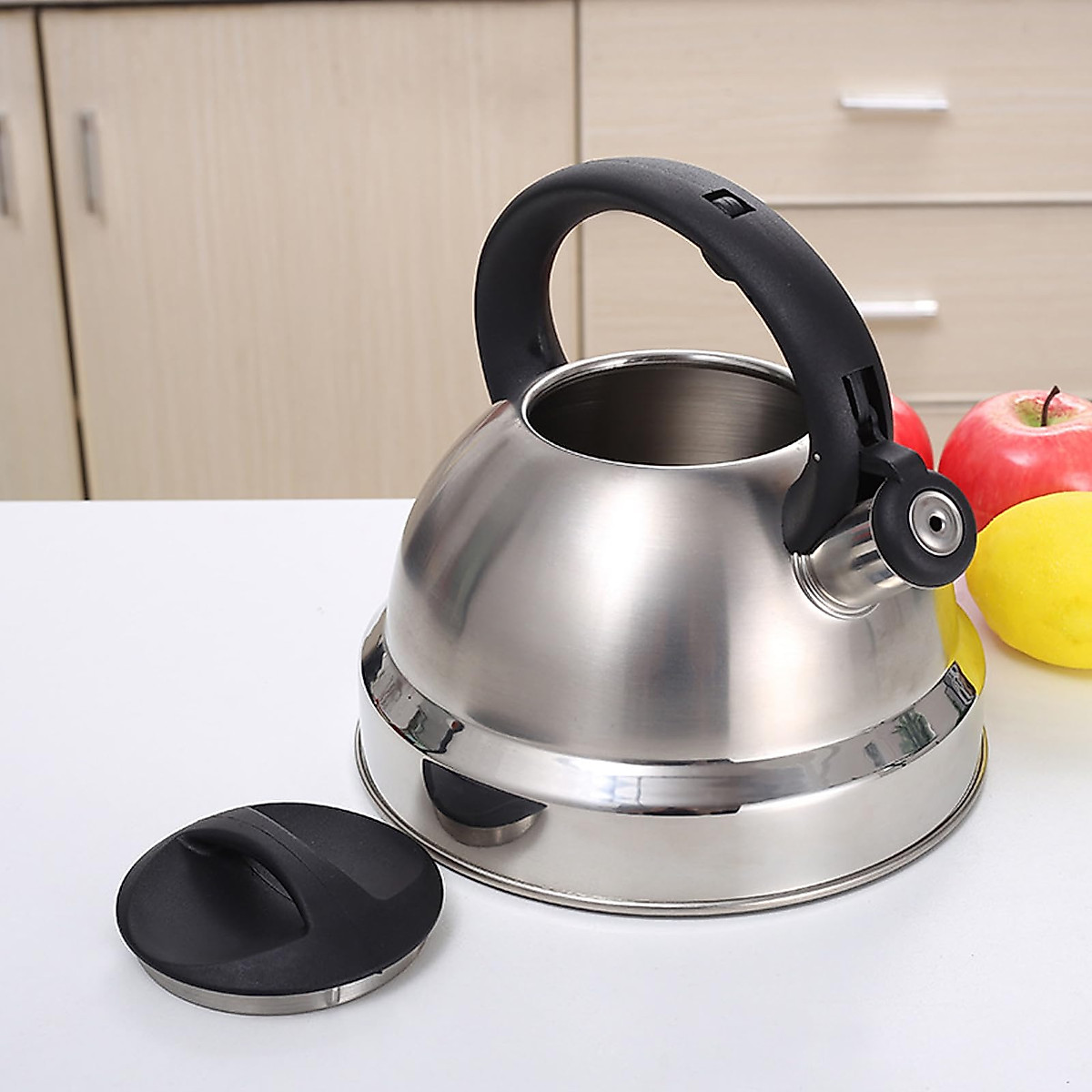 AYNEFY Whistling Tea Kettle, Stainless Steel, Easy to, Suitable for Induction Cooker and Gas Stove, AYNEFY2U6OBNVTI4