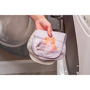 S&T INC. Reusable Makeup Remover Wipes, Microfiber Face Cloths for Washing Makeup and Oil from Skin, Travel Essentials, Assorted Solids, 6 Inch x 12 Inch, 5 Pack