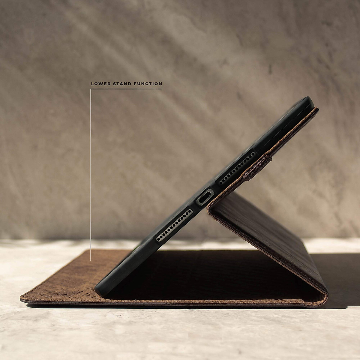 TORRO Case Compatible with iPad 9th, 8th & 7th Generation (10.2”) – Genuine Leather iPad 10.2 Case with Stand and Wake/Sleep Function (Dark Brown)