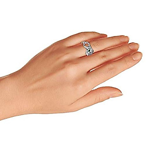 Green Eye Black White Cubic Zirconia CZ Fashion Leopard Panther Cat Statement Ring For Women Silver Plated Brass