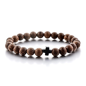 St John the Baptist Orthodox Brotherhood Christian Prayer Beads Bracelet – 25 8MM Wooden Beads & Cross – Adult Men/Women Size!