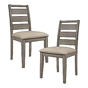 Lexicon Bainbridge 19.5" Wood Dining Room Side Chair in Gray (Set of 2)