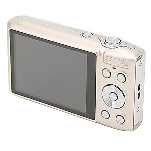 Digital Camera, 58MP 4K Digital Camera with 16X Zoom, 2.88 Inch HD Screen, Timed Photography, AF Autofocus, Portable Camera for Christmas Birthday Gifts (Gold)