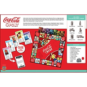 MasterPieces Opoly Board Games - Coca-Cola Opoly - Officially Licensed Board Games for Adults & Families