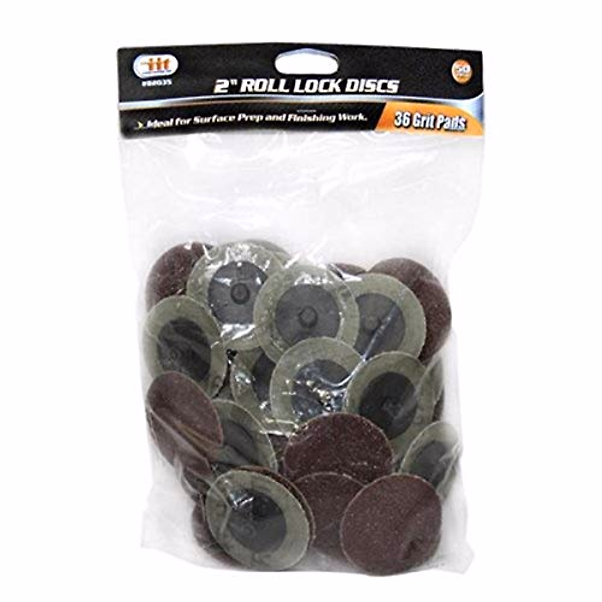 IIT 82035 Tool 2" 36 Grit Roll Lock Sanding Discs (50 PC)